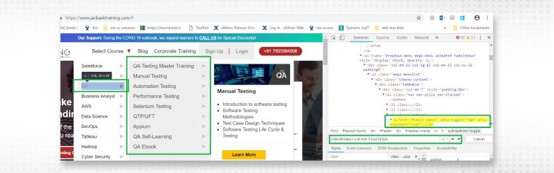 Selenium Commands On Complex Webelements